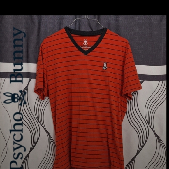 Psycho Bunny | Shirts | Psycho Bunny By Robert Godley Orange Striped ...